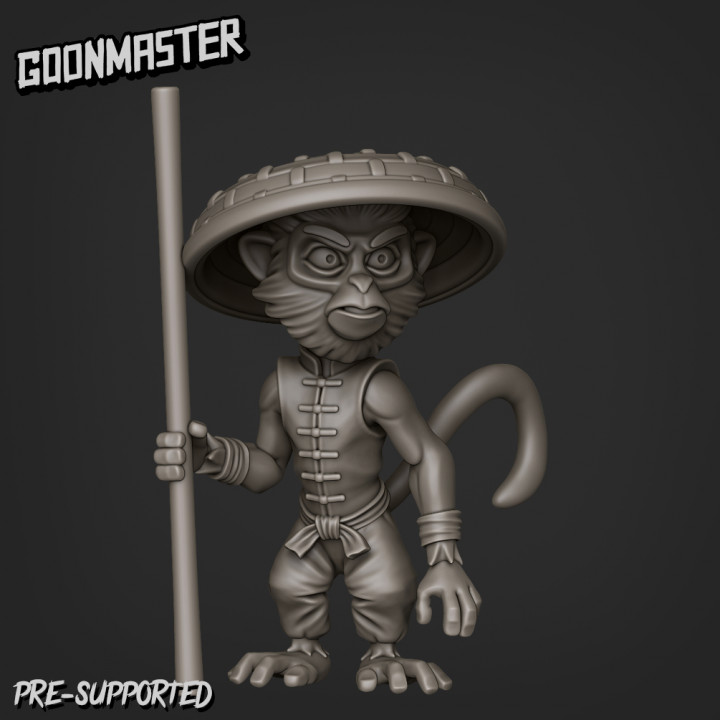 3D Printable Kungfu Monkey Fighter 4 by Goon Master