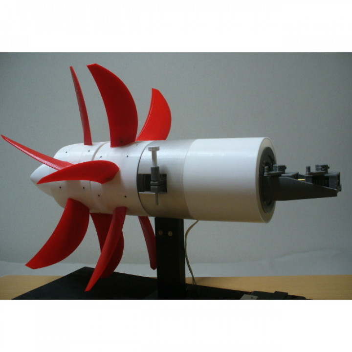 3D Printable Propfan, Planetary Gear type, Pitch Changeable, Full ...