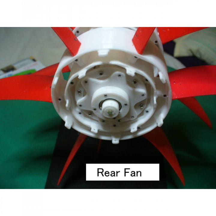 3D Printable Propfan, Planetary Gear type, Pitch Changeable, Full ...