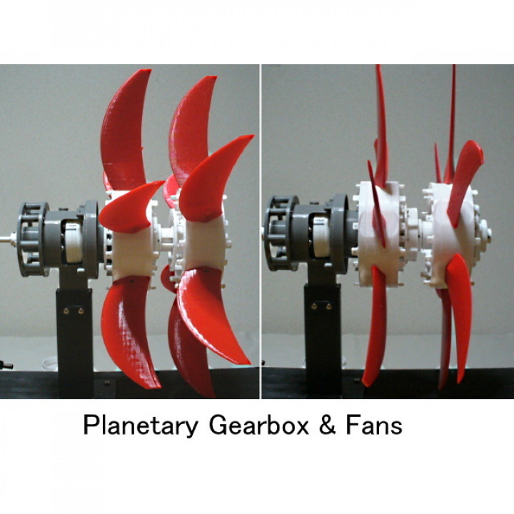3D Printable Propfan, Planetary Gear type, Pitch Changeable, Full ...