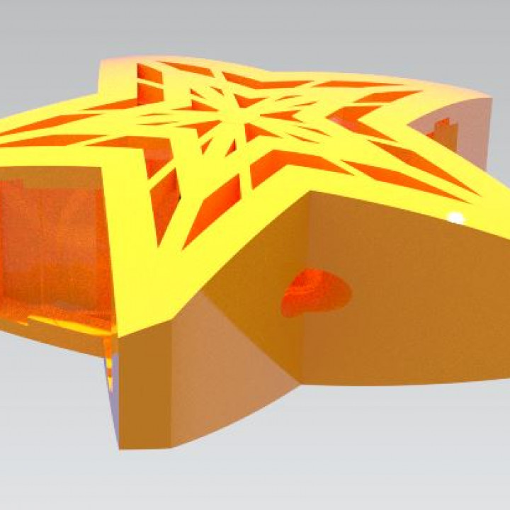 3D Printable Star Tree Topper by Colin