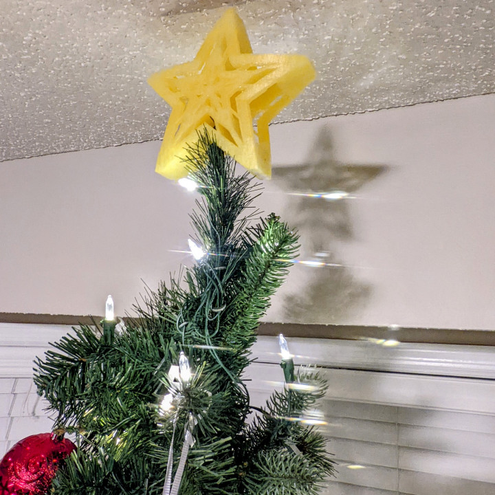 3D Printable Star Tree Topper by Colin