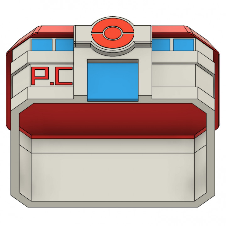 3D Printable PokéCenter - Pokémon (Multi-part & with Interior) by ...