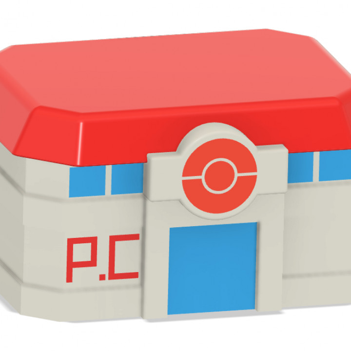 3D Printable PokéCenter - Pokémon (Multi-part & with Interior) by ...