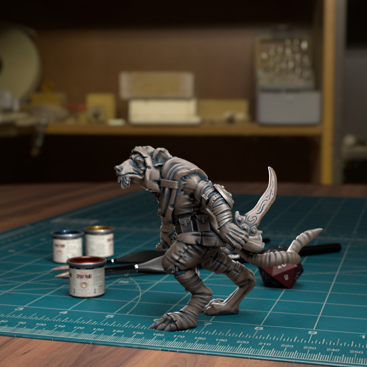 3D Printable Rat Rogue [Pre-Supported] by TytanTroll Miniatures