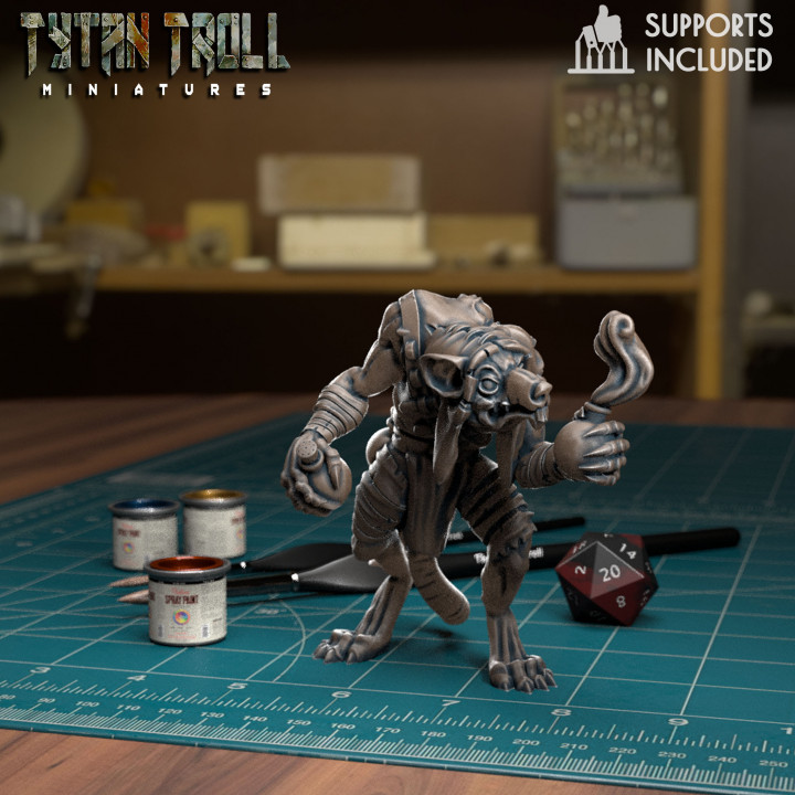 3D Printable RatPack Bundle [Pre-Supported] by TytanTroll Miniatures
