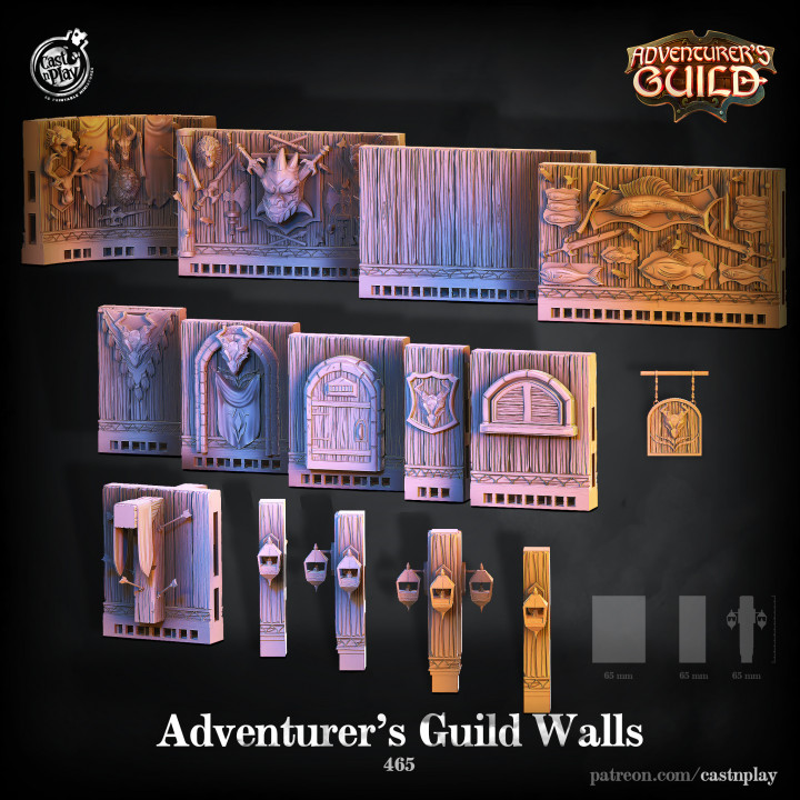 3D Printable Adventurer's Guild (Bundle) (Pre-Supported) by Cast n Play