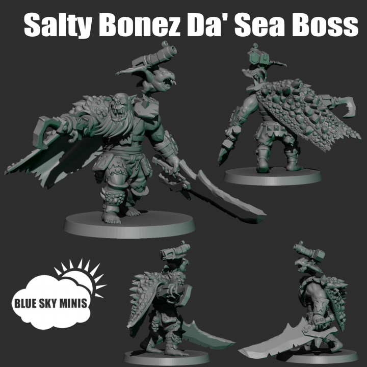 3D Printable Sea Boss by Blue Sky Minis