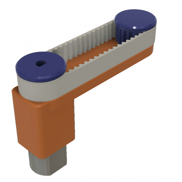 3D Printable A 3D Printed GT2 Profile TPU Belt With PLA Sprockets. by ...