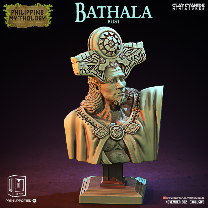 3D Printable Bathala Bust by Clay Cyanide Miniatures