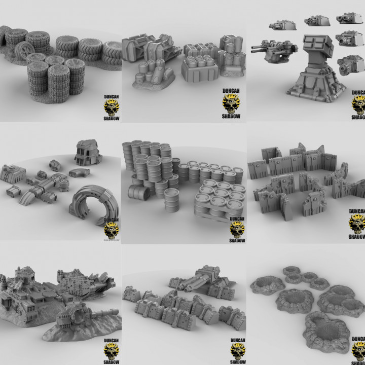 3D Printable Sci_fi Terrain Bundle by Duncan Shadow