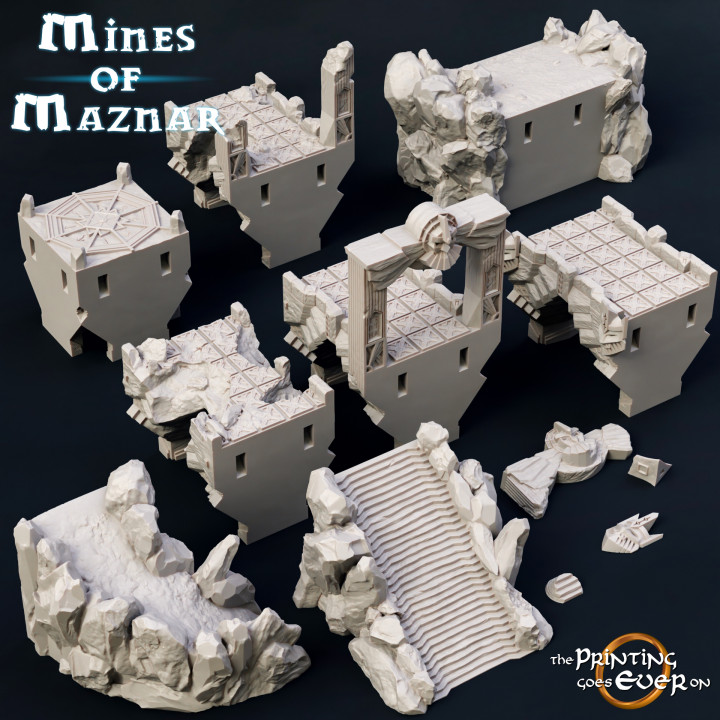 3D Printable Mines of Maznar - Full Kickstarter Pack by The Printing ...