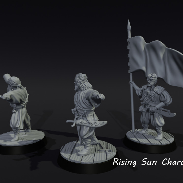 3D Printable Rising Sun Character pack 1 by Medbury Miniatures