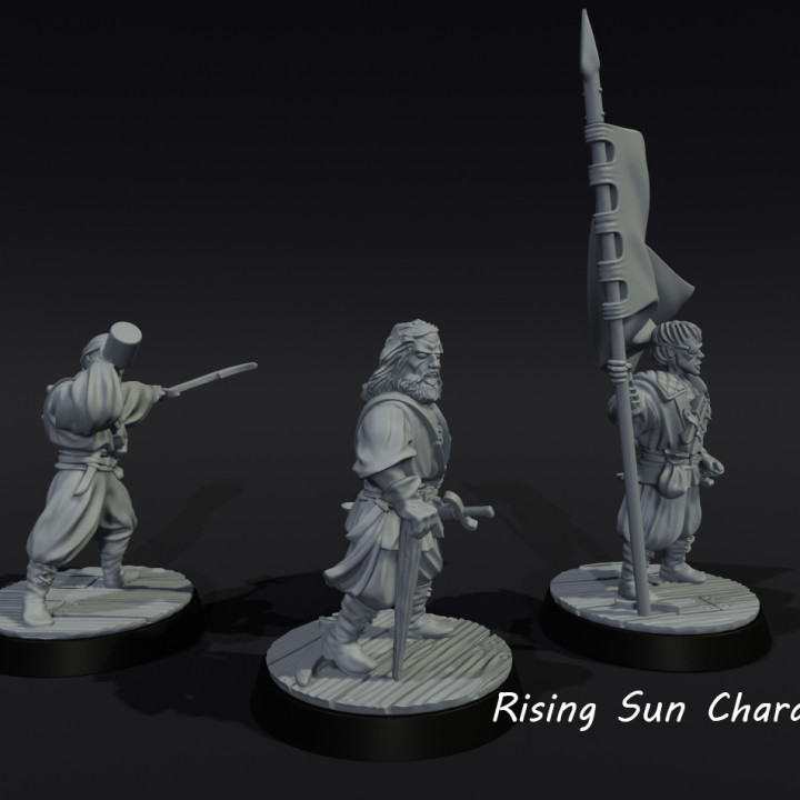 3D Printable Rising Sun Character pack 1 by Medbury Miniatures