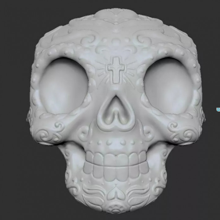 3D Printable sugarskull by Hector Sanchez Marroquin