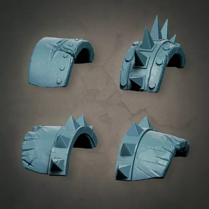 3D Printable MrModulork's Free Orc Shoulder Pad Armor by MrModulork
