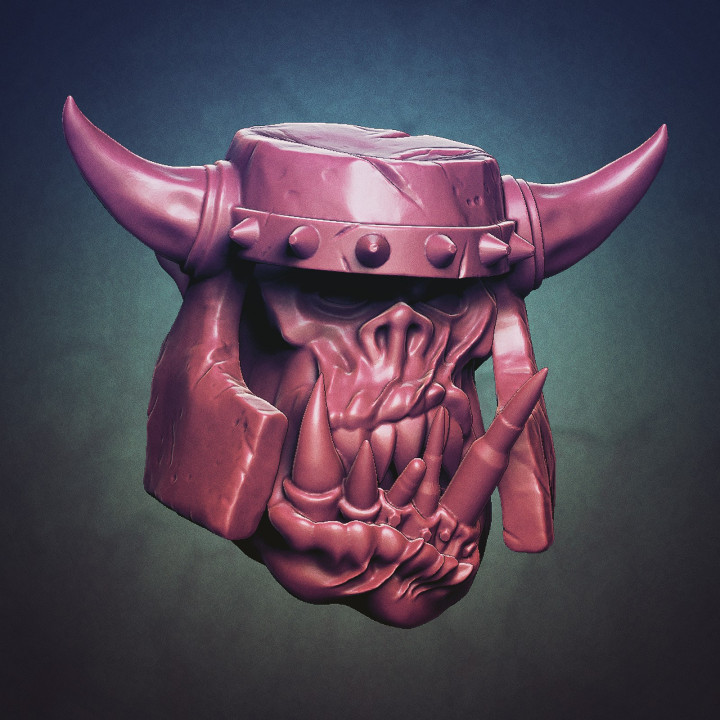 3D Printable MrModulork's Scar Orc Heads - Set C by MrModulork