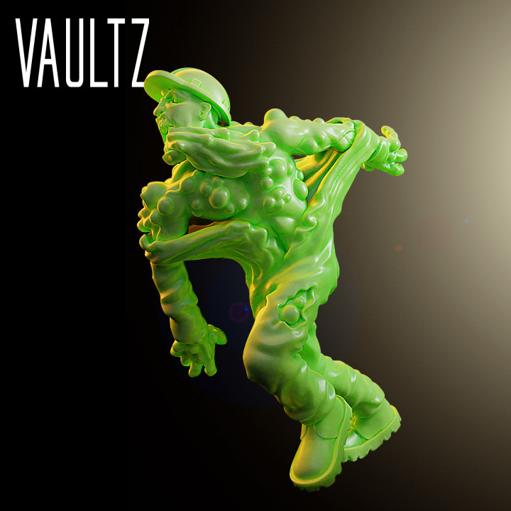 3D Printable Zombie Runner Toxic 1 (Pre-Supported) by Vaultz Miniatures