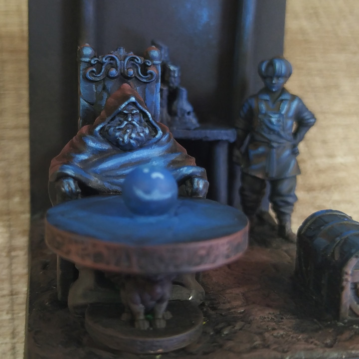 3D Print of Orb Pondering Wizard by ronaldfischer
