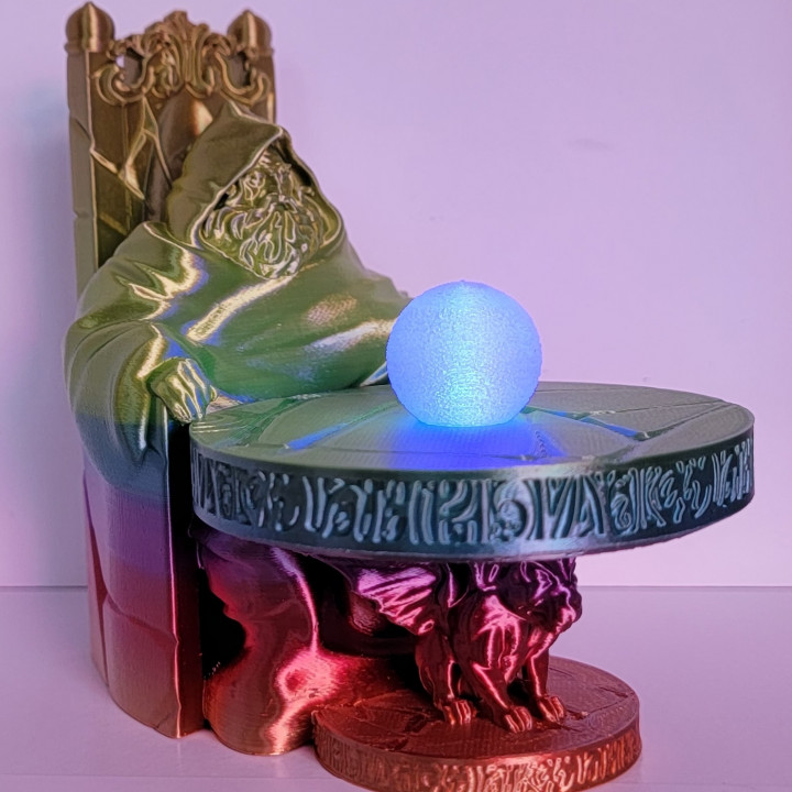 3D Print of Orb Pondering Wizard by mitchelhaan