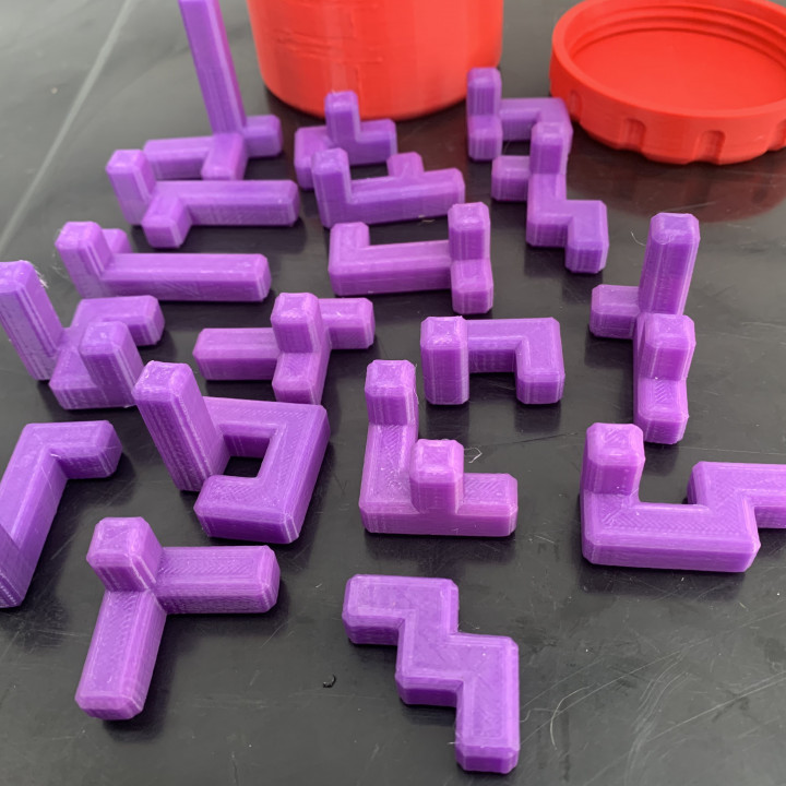 3D Printable Cube in a Container Puzzle 1 by Jordan Dubois