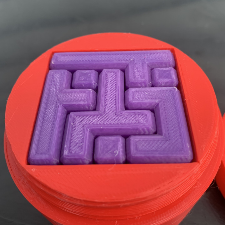 3D Printable Cube in a Container Puzzle 1 by Jordan Dubois