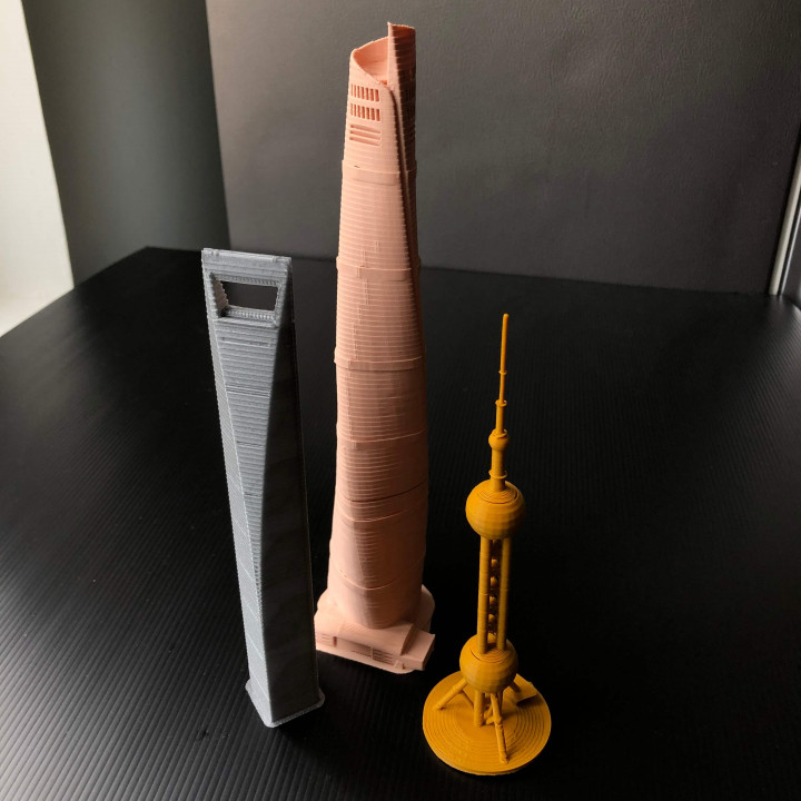 3D Printable Skyscrapers of Shanghai, China by MiniWorld3D