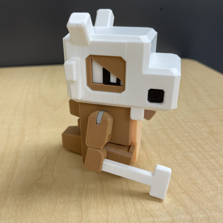 3D Printable Pokemon Quest Articulated Cubone Toy by Chris D’Argenio