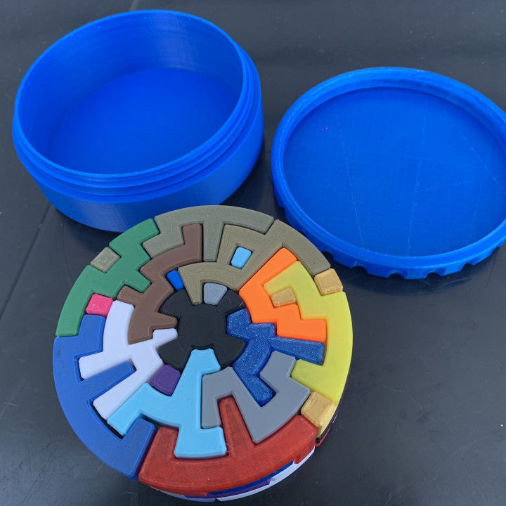 3D Printable Cylinder Puzzle 3 - Mega by Jordan Dubois