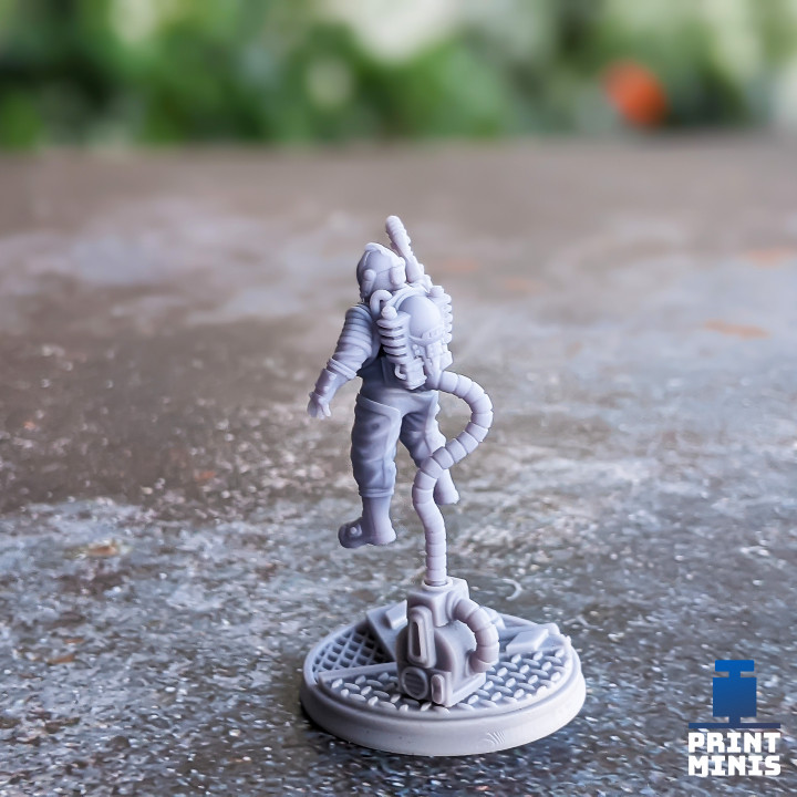 3D Printable Mokosha Astronauts x4 - Zero-G Poses - In Orbit Collection ...