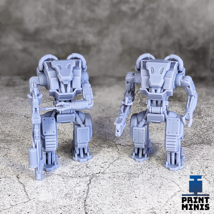 3D Printable The Watchman Robots - In Orbit Collection by Print Minis