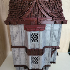 3D Printable 3 Story Timber Frame with stairs. Style 2 by GameScape3D