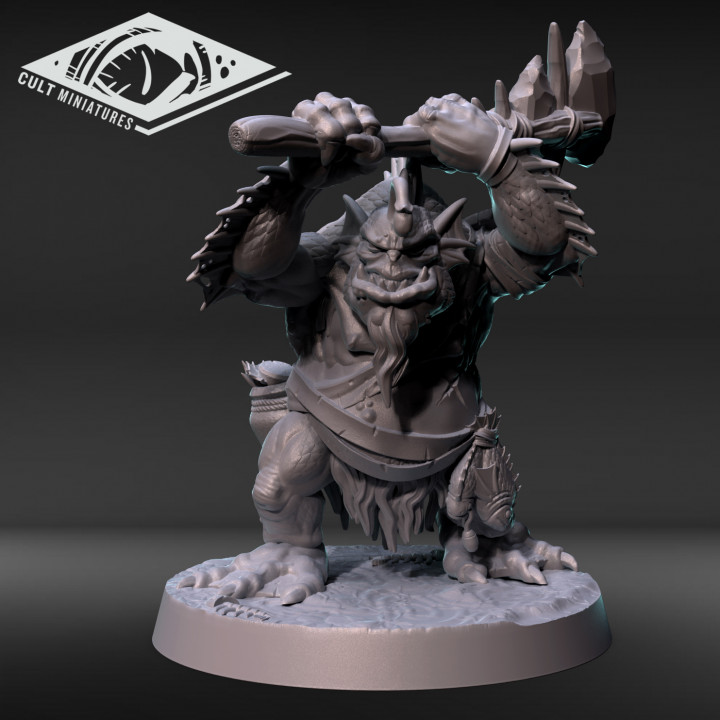 3D Printable Swamp Troll Regiment by Cult Miniatures