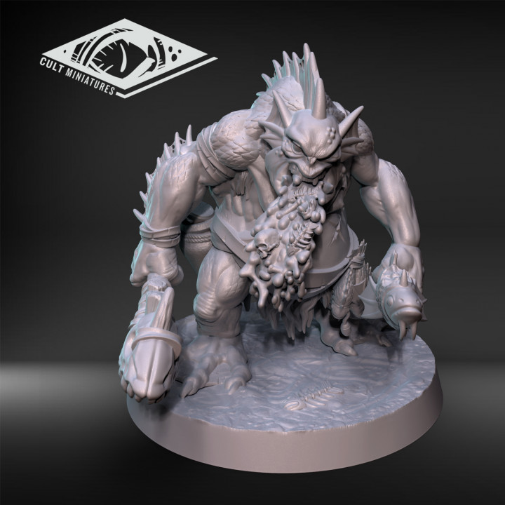3D Printable Swamp Troll Regiment by Cult Miniatures