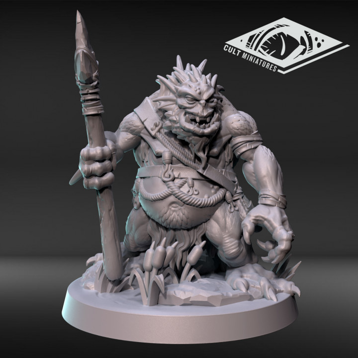 3D Printable Swamp Troll Regiment by Cult Miniatures