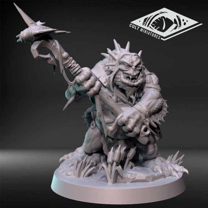 3D Printable Swamp Troll Regiment by Cult Miniatures