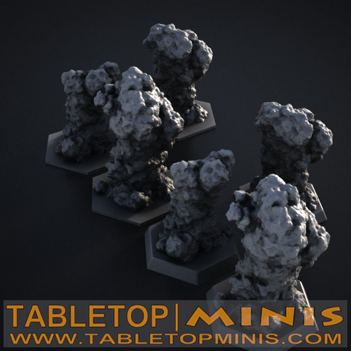 3D Printable Smoke Token for Battletech by TableTopMinis