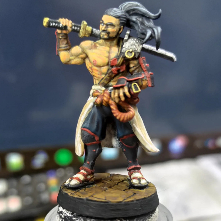3D Print of Heihashi (Wandering Ronin) 32mm - DnD by carlosalmeida2