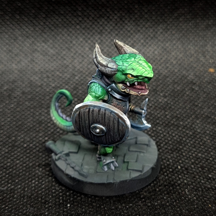 3D Printable Kobold Warrior (+Christmas Version) by Bite the Bullet