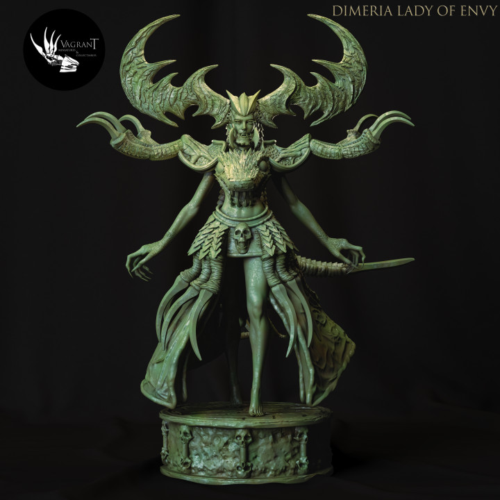 3D Printable Dimeria Lady of Envy by Vagrant Miniatures