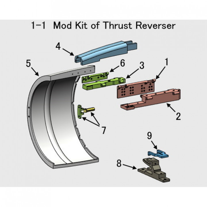 3D Printable Thrust Reverser with Turbofan Engine Nacelle, Modification ...