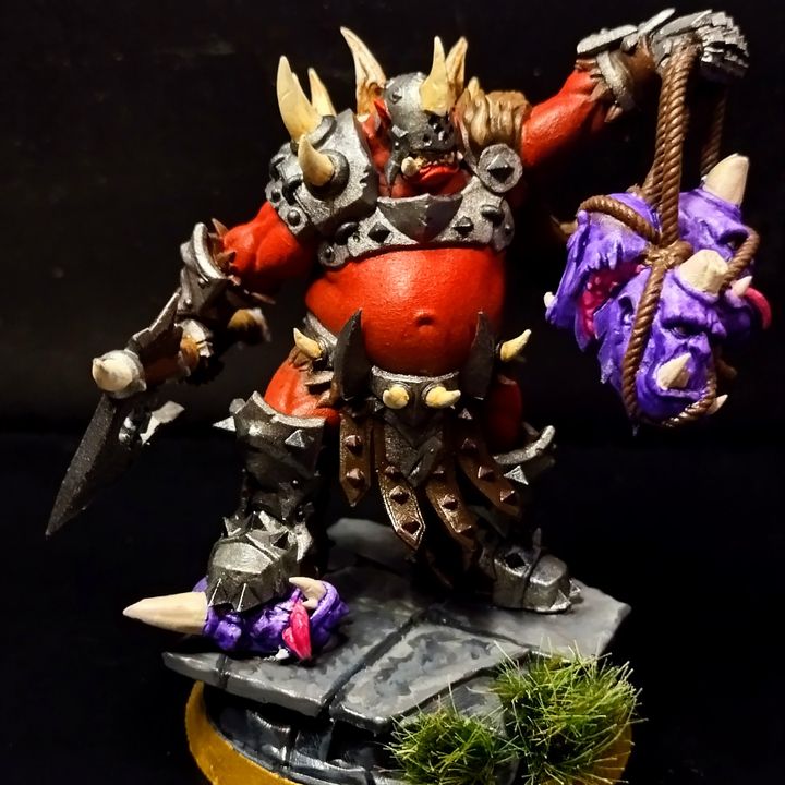 3D Print of Orc Lord The Ogre Slayer (Presupported) by nickmartignago
