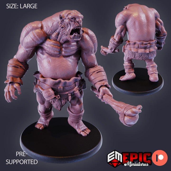 3D Printable Ogre Set / Classic Cave Creature / Evil Troll Encounter by ...