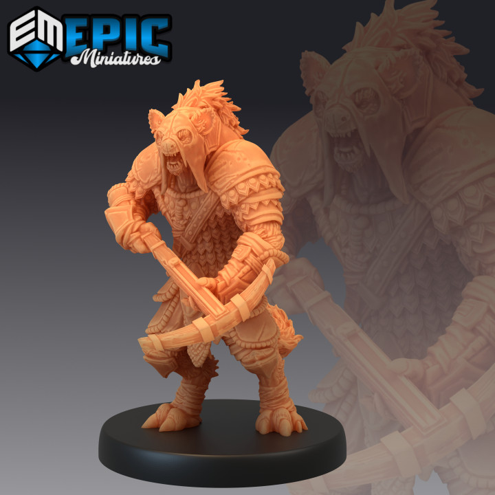 3D Printable Gnoll Tribe Set / Hyena Hybrid / Classic Creature by Epic ...