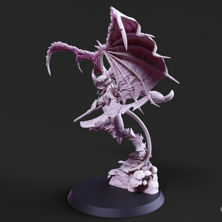 3D Printable Drow Demonic Valkyrie Pose 3 - Includes Pinup Variant by ...