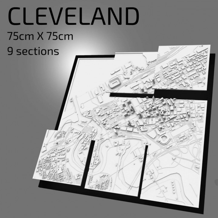 3D Printable 3D Cleveland | Digital Files | 3D STL File | Cleveland 3D ...
