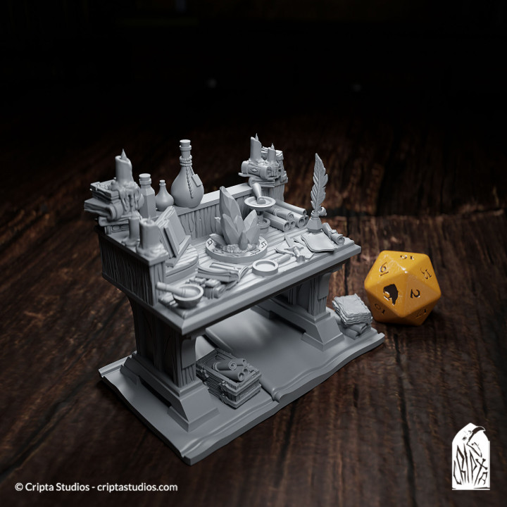 3D Printable Alchemy Table and Chair - Prop | The Call of the ...