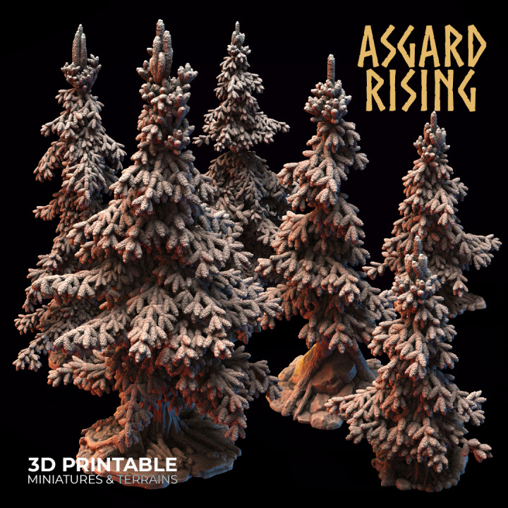 3D Printable Coniferous Forest - Spruce Trees /Modular Set/ by Asgard ...