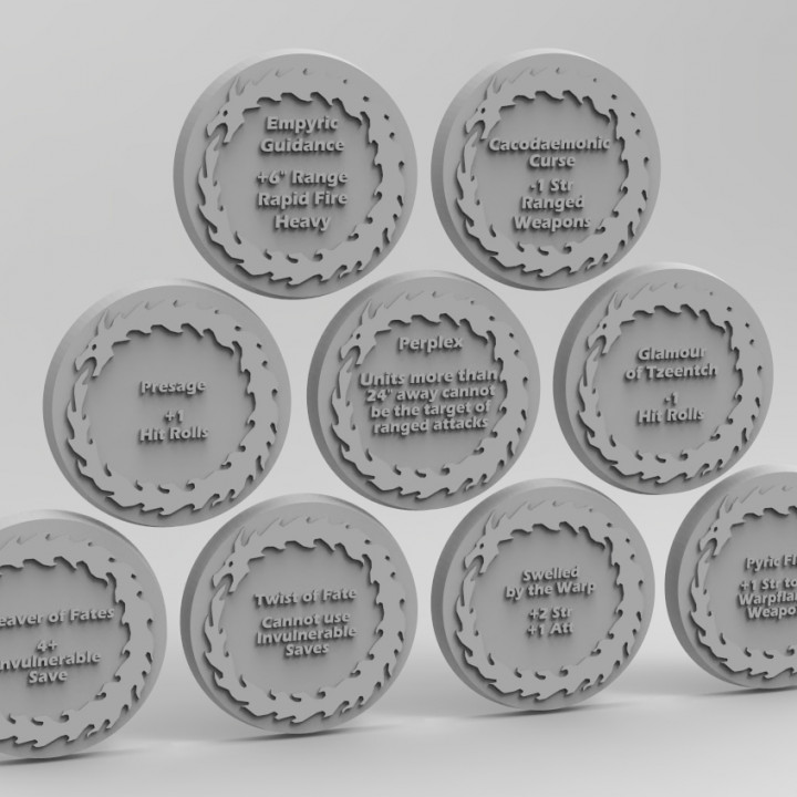 3D Printable TS Spell Markers by Badassbases