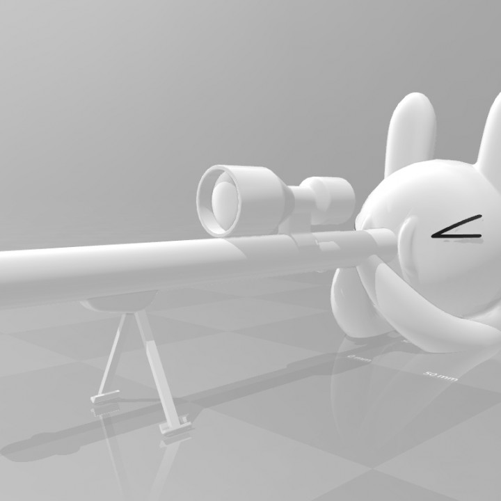 3D Printable Bugcat CAPOO TuTu (Bunny) sniper version by Steven Que